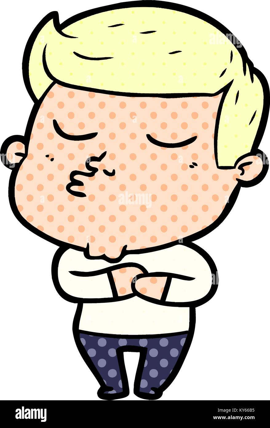 cartoon model guy pouting Stock Vector Image & Art - Alamy