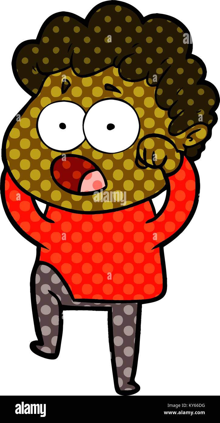 cartoon man gasping in surprise Stock Vector Image & Art - Alamy
