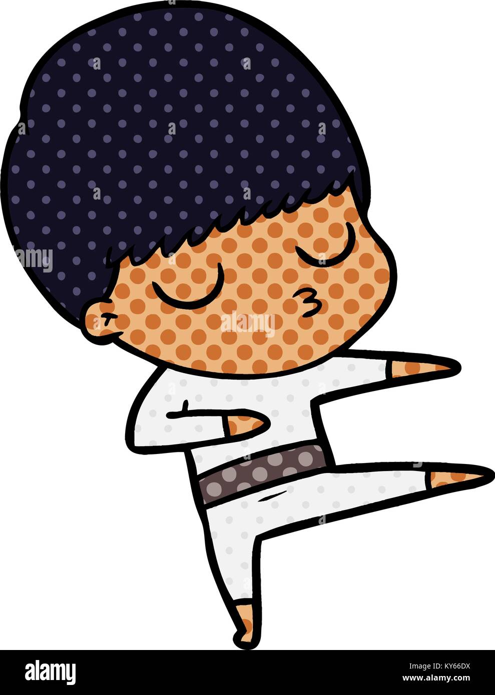 cartoon calm boy Stock Vector Image & Art - Alamy