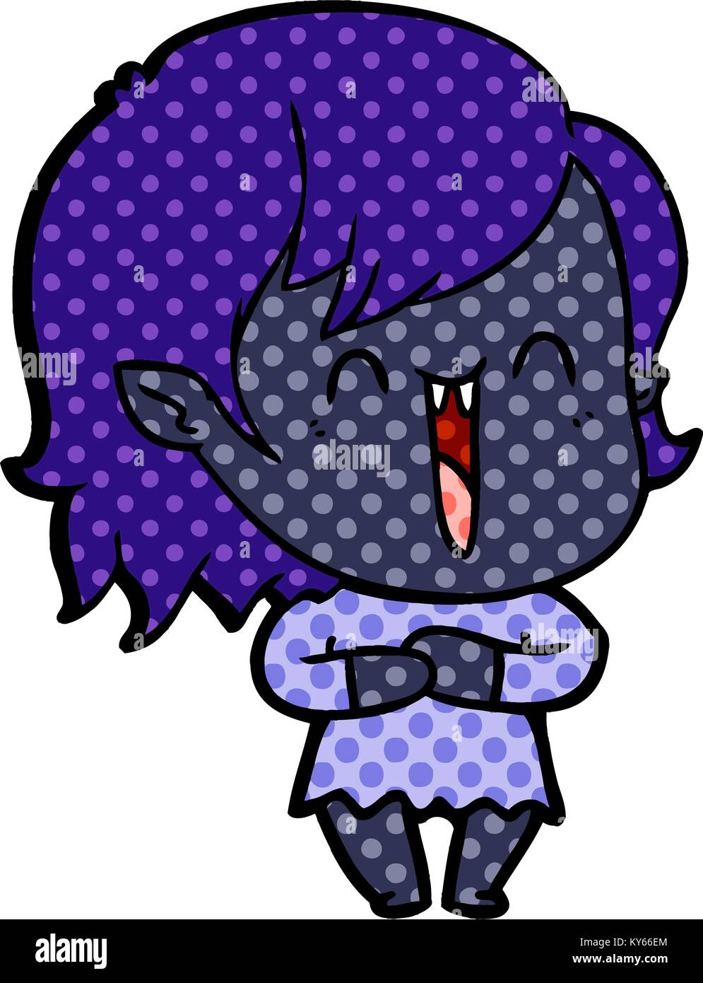 cute cartoon happy vampire girl Stock Vector Image & Art - Alamy