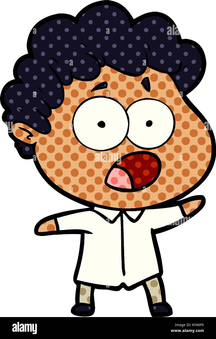 cartoon man gasping in surprise Stock Vector Image & Art - Alamy