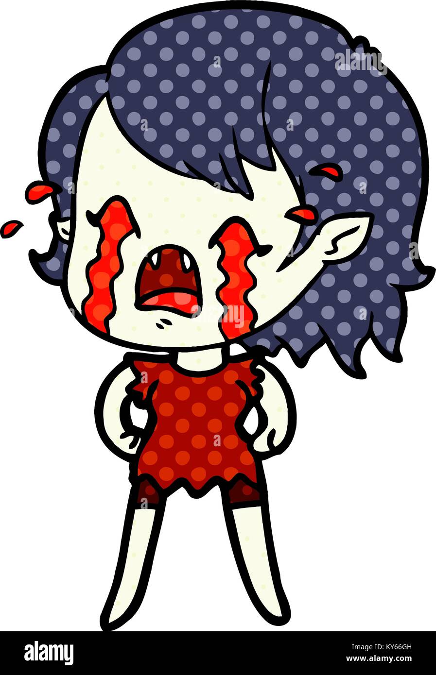 cartoon crying vampire girl Stock Vector Image & Art - Alamy