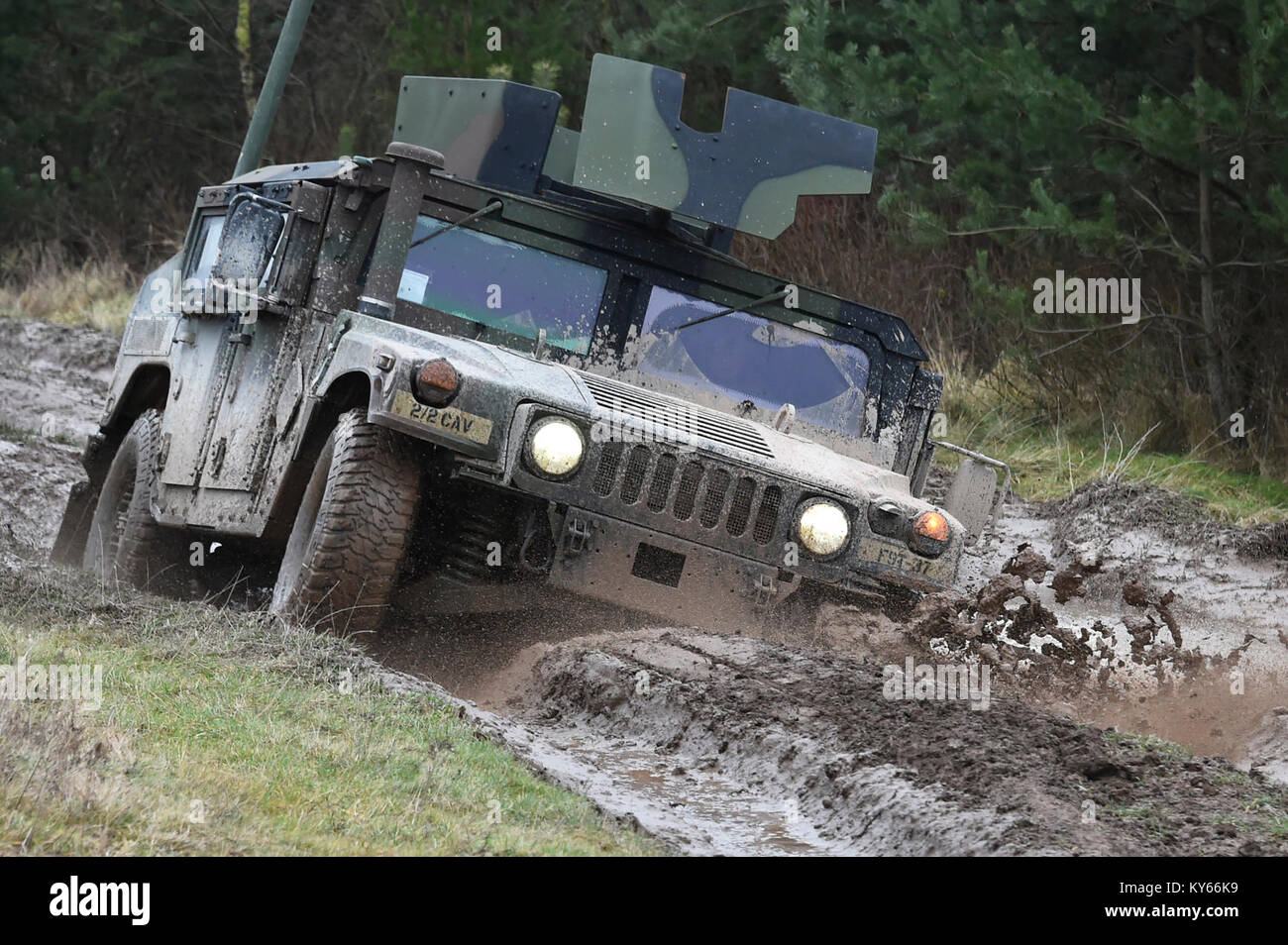 U.S. Soldiers with 2d Squadron, 2d Cavalry Regiment maneuver a High ...