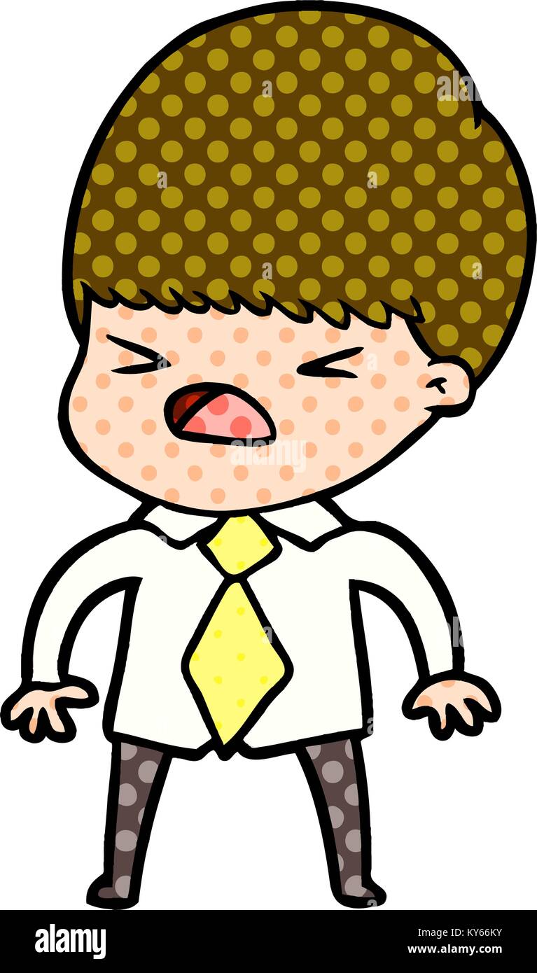 cartoon stressed man Stock Vector Image & Art - Alamy