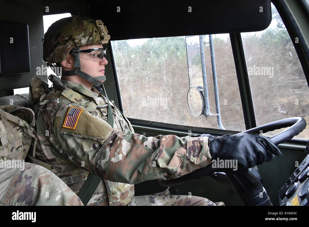 U.S. Army Pvt. Nicholas Harris with 2d Squadron, 2d Cavalry Regiment ...