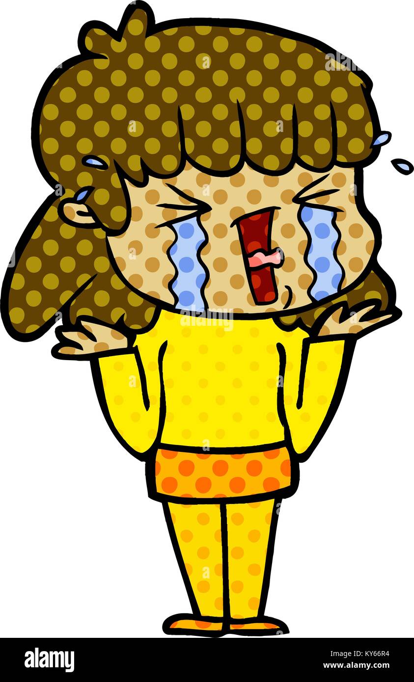 cartoon woman in tears Stock Vector Image & Art - Alamy