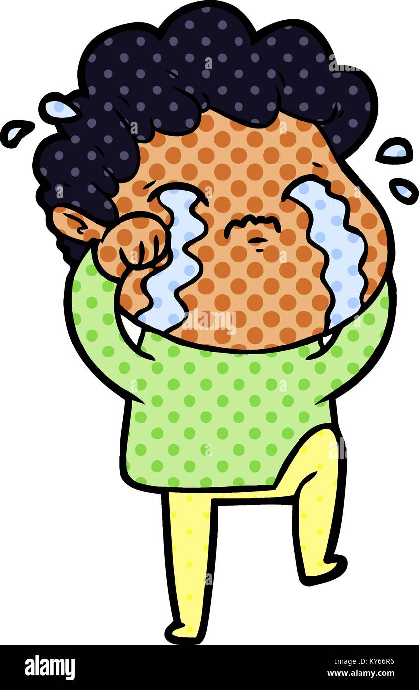 cartoon man crying Stock Vector Image & Art - Alamy