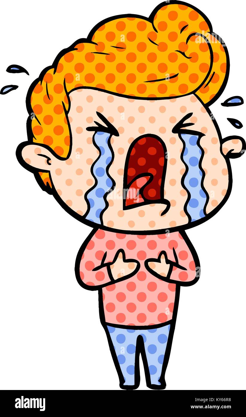 cartoon crying man Stock Vector Image & Art - Alamy