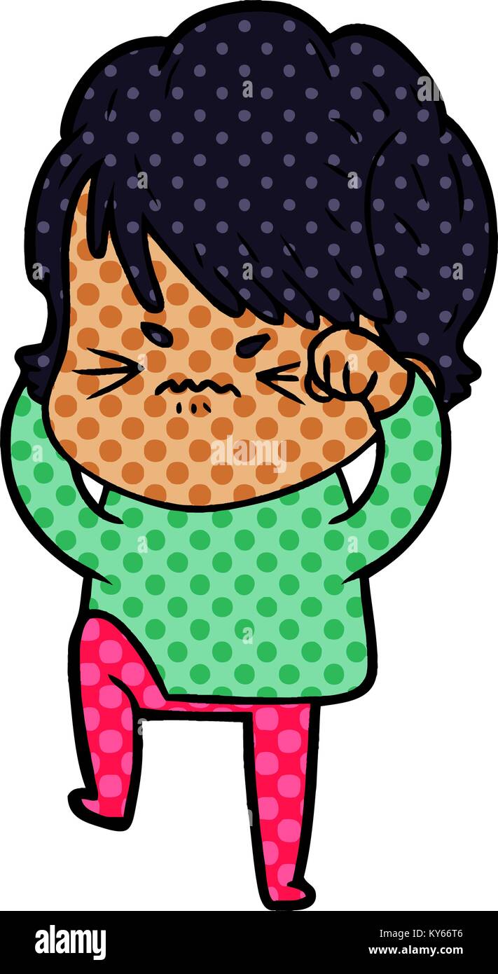 cartoon frustrated woman Stock Vector Image & Art - Alamy