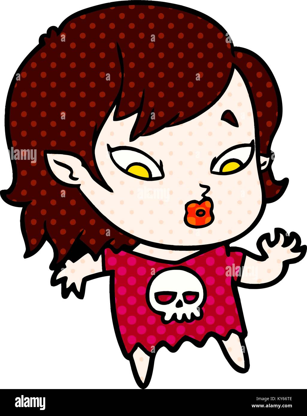cute cartoon vampire girl Stock Vector Image & Art - Alamy