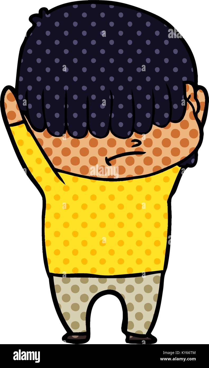 cartoon boy with untidy hair Stock Vector Image & Art - Alamy