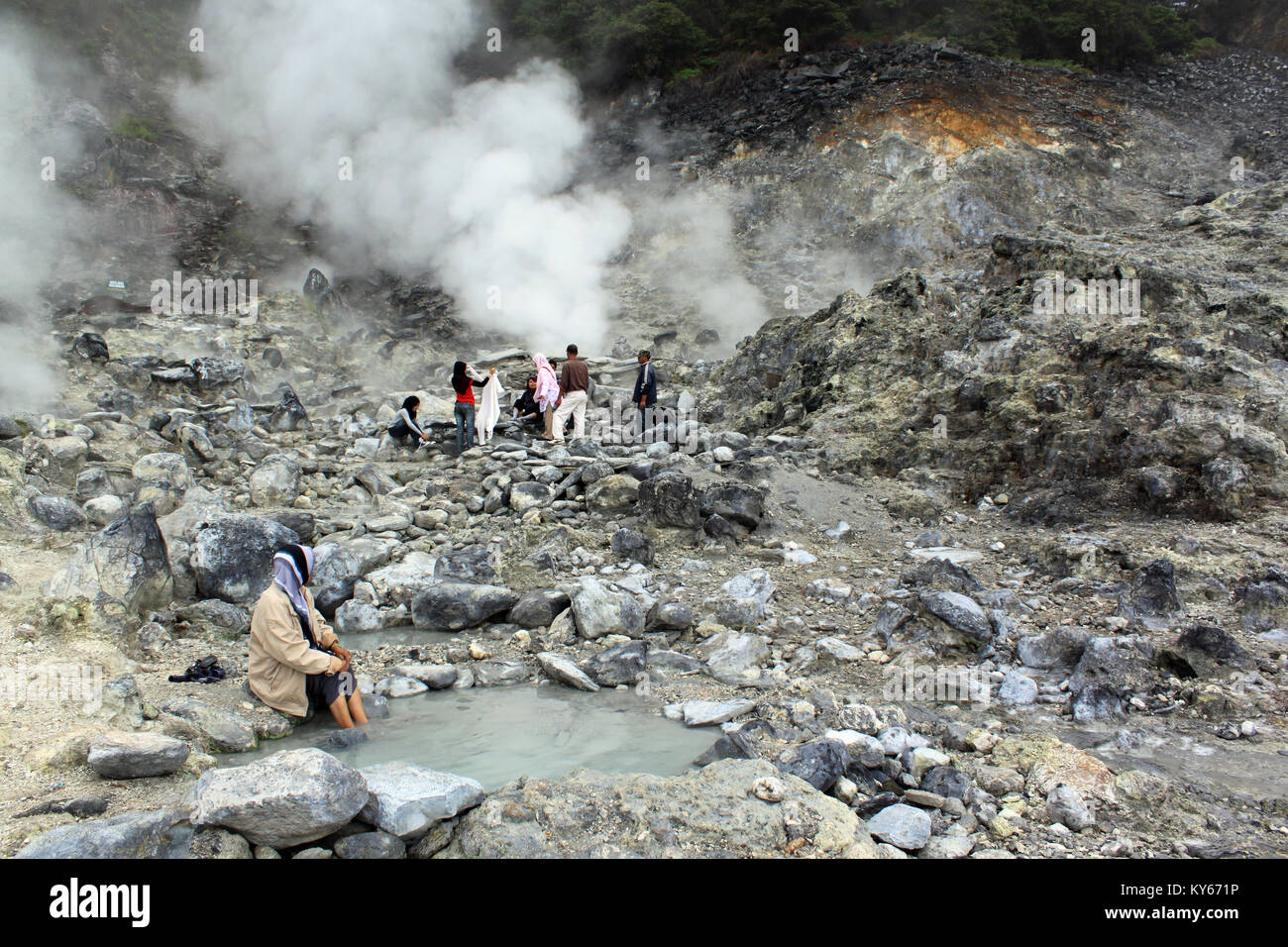 Hot springs near Bandung in Jawa, Indonesia Stock Photo - Alamy