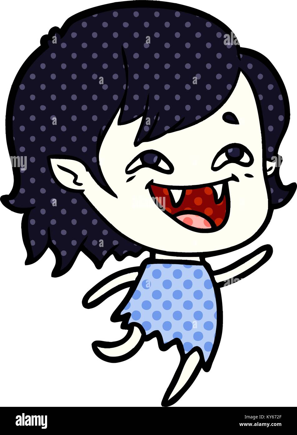 cartoon laughing vampire girl Stock Vector Image & Art - Alamy