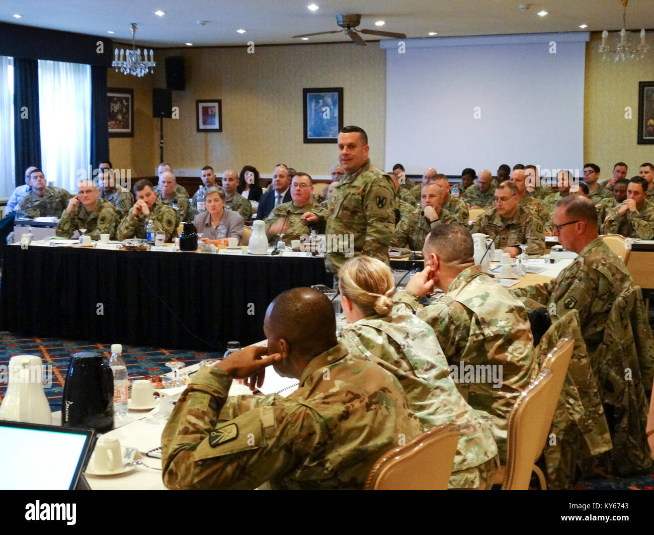 Maj. Gen. Steven A. Shapiro, 21st Theater Sustainment Command commanding general, and Command ...