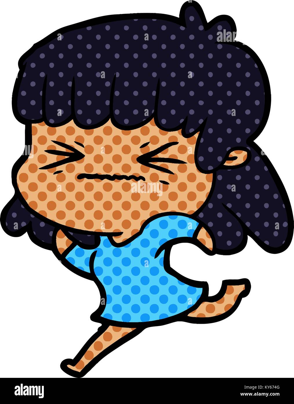 cartoon angry girl Stock Vector Image & Art - Alamy