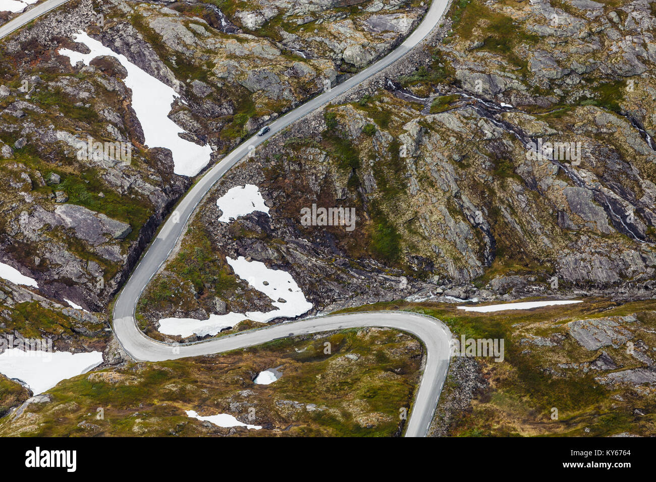 The Nibbevegen road up to Dalsnibba mountain, Norway Stock Photo - Alamy