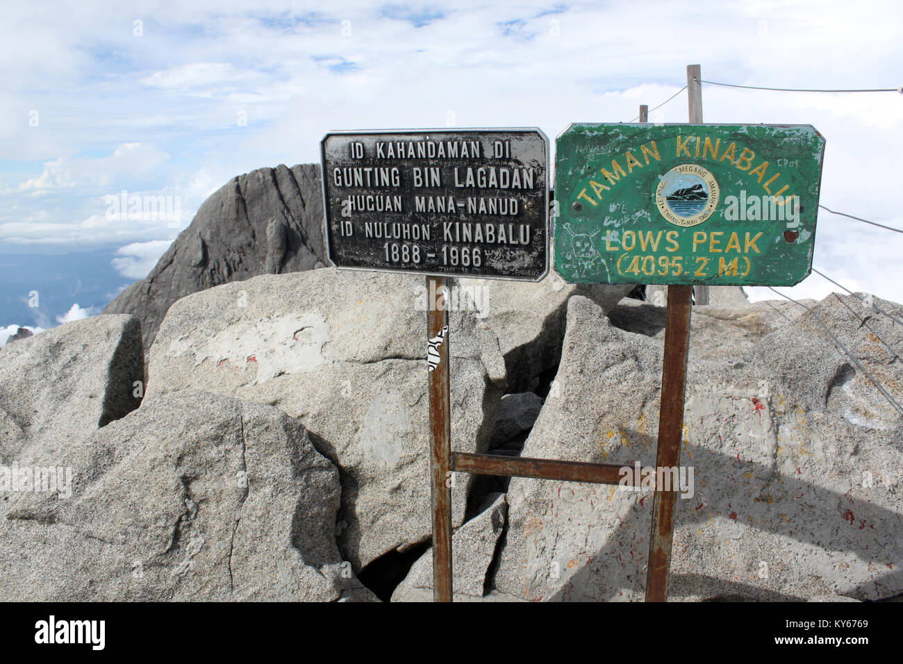 Summit Sign On Summit Mount Stock Photos & Summit Sign On Summit Mount ...
