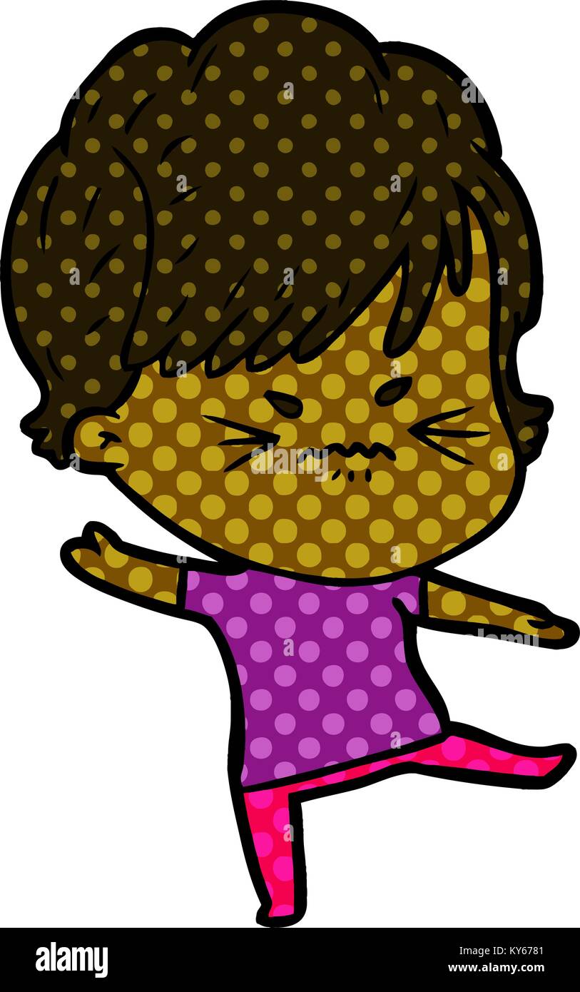 cartoon frustrated woman Stock Vector Image & Art - Alamy