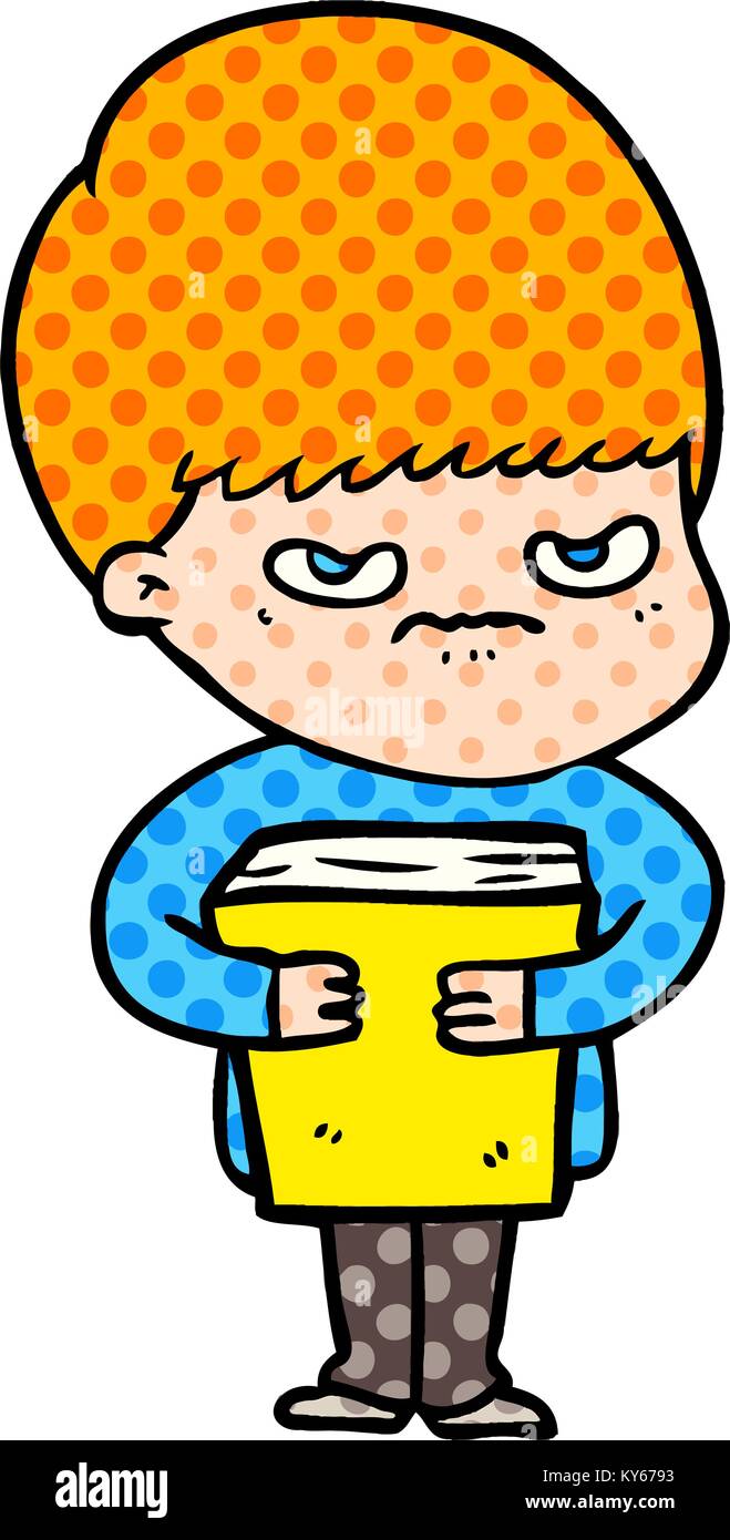 annoyed cartoon boy Stock Vector Image & Art - Alamy