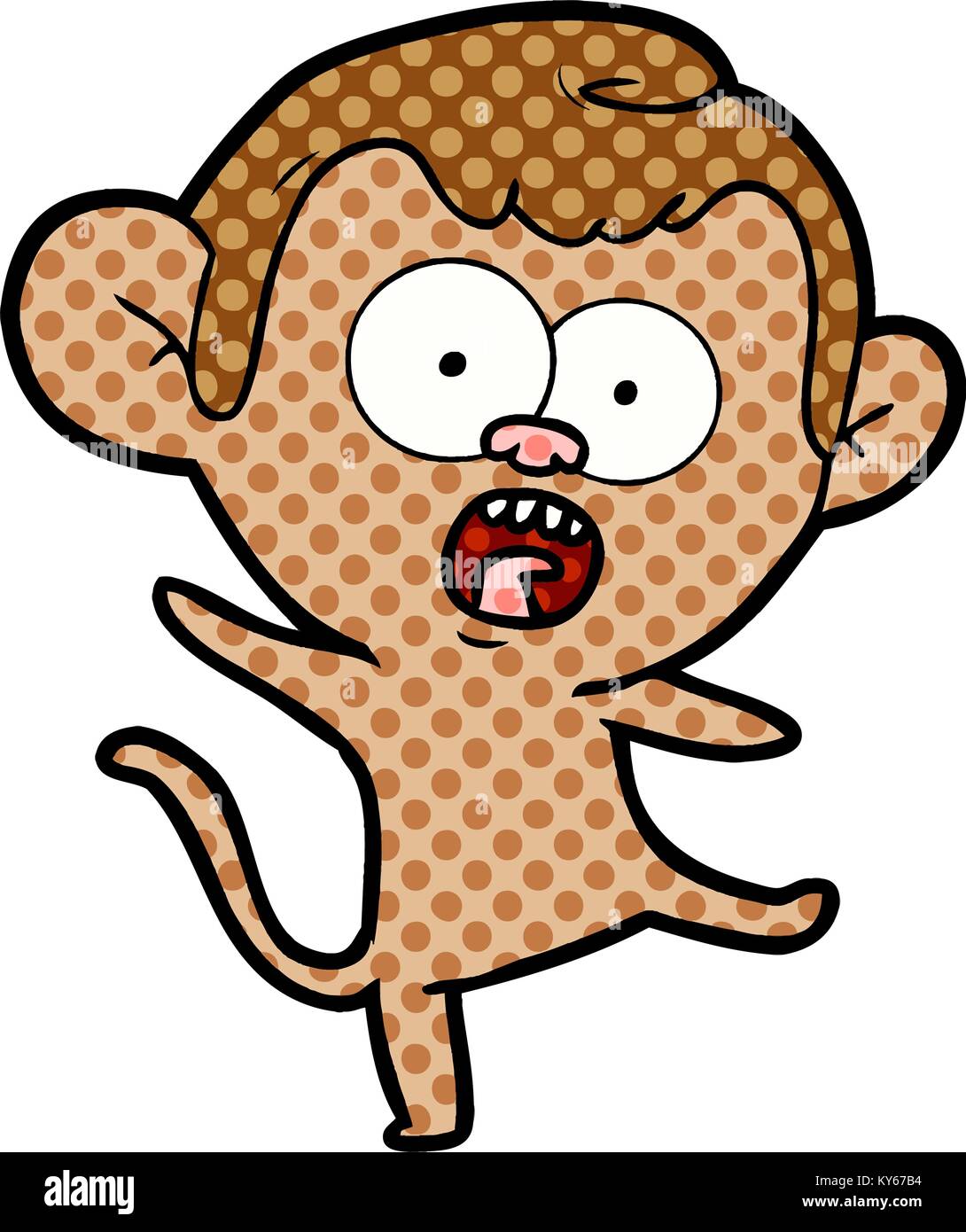 cartoon shocked monkey Stock Vector Image & Art - Alamy