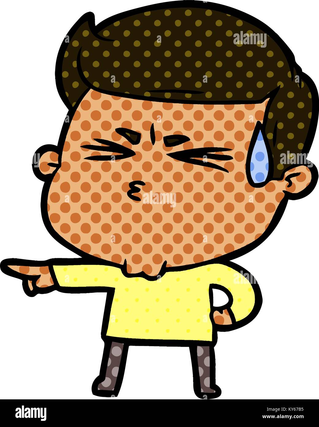 cartoon man sweating Stock Vector Image & Art - Alamy