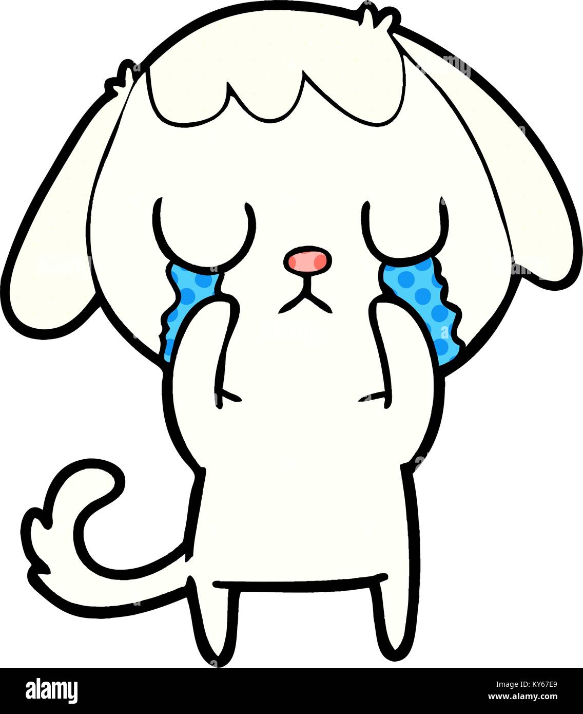 cute cartoon dog crying Stock Vector Image & Art - Alamy