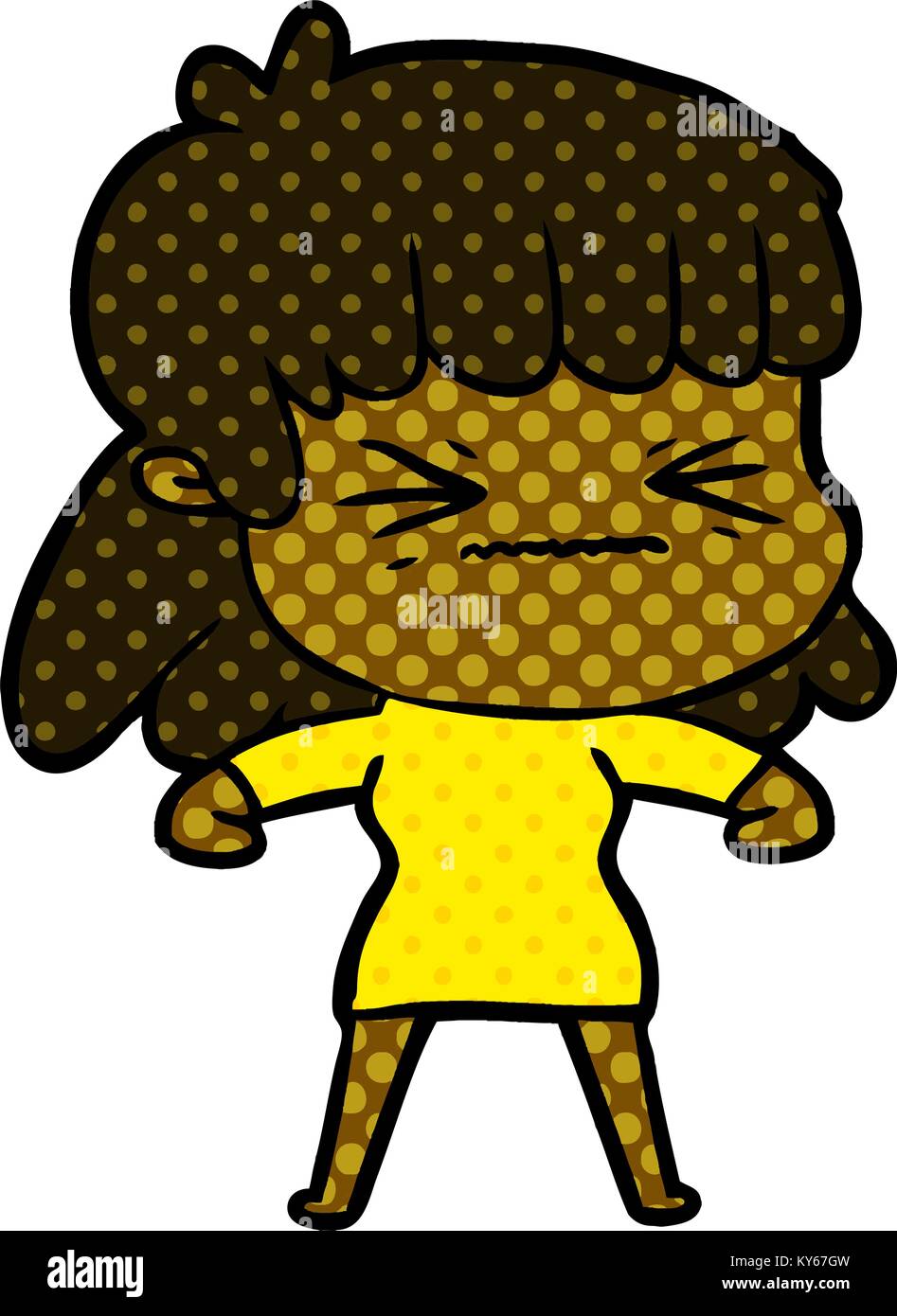 cartoon angry girl Stock Vector Image & Art - Alamy