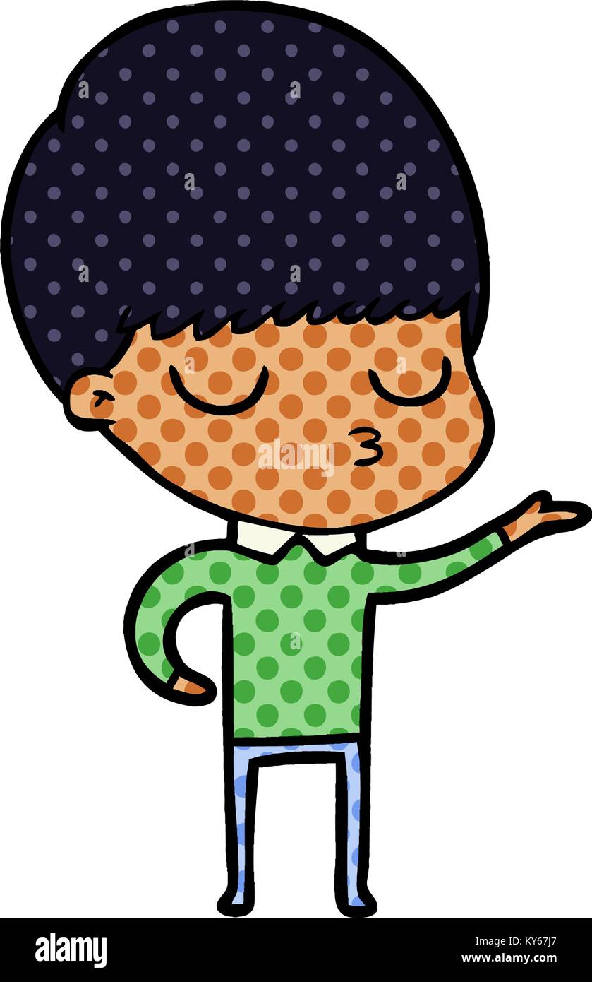 cartoon calm boy Stock Vector Image & Art - Alamy