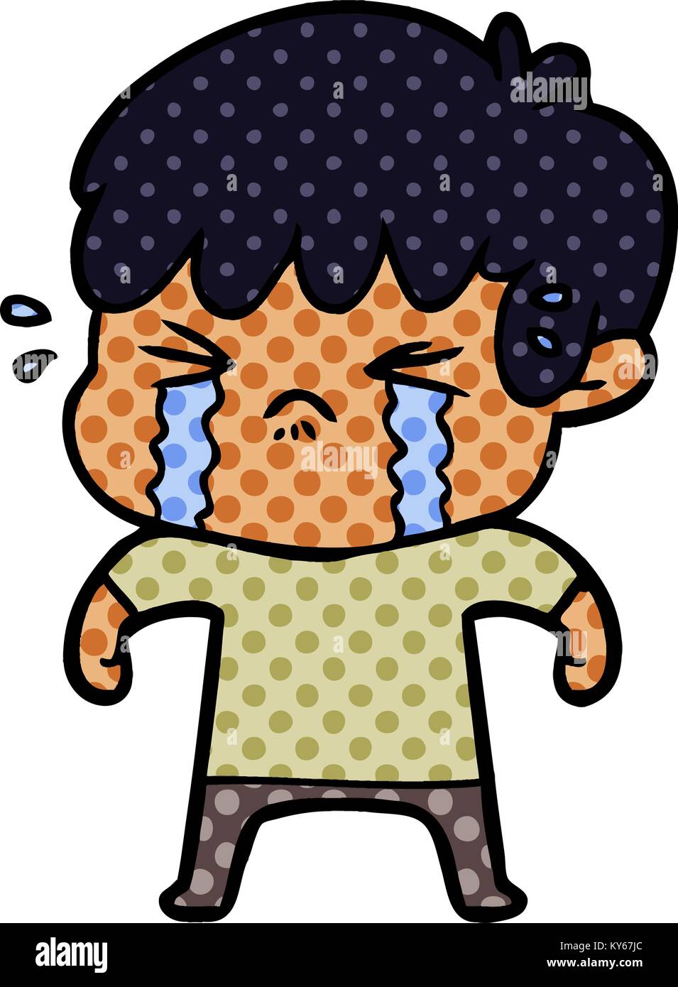 cartoon boy crying Stock Vector Image & Art - Alamy