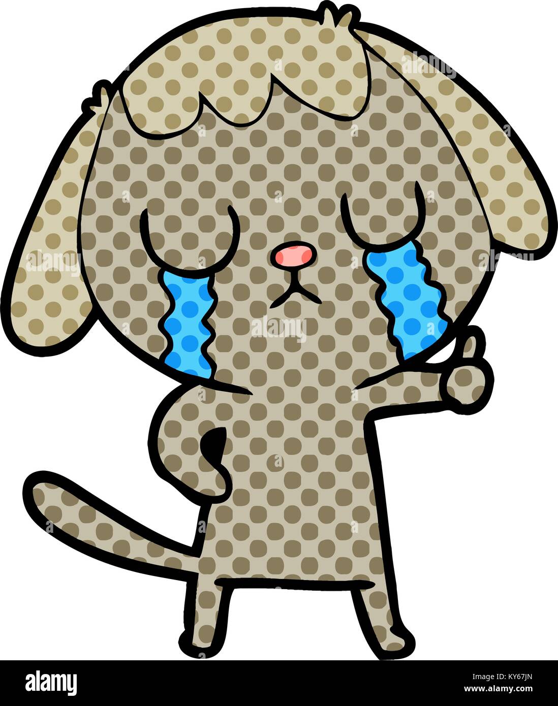 cute cartoon dog crying Stock Vector Image & Art - Alamy