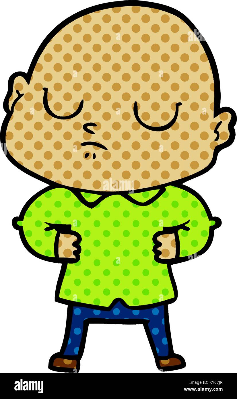 cartoon bald man Stock Vector Image & Art - Alamy
