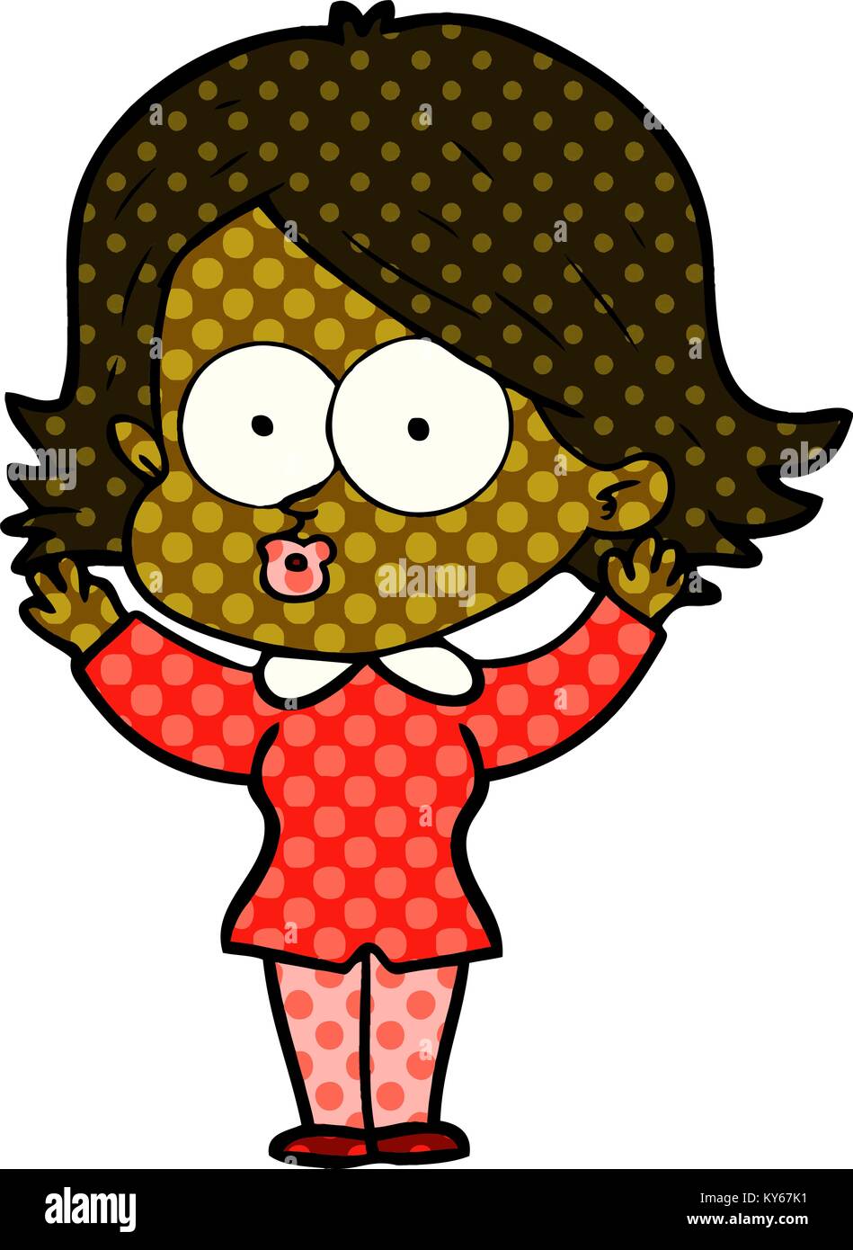 cartoon girl pouting Stock Vector Image & Art - Alamy