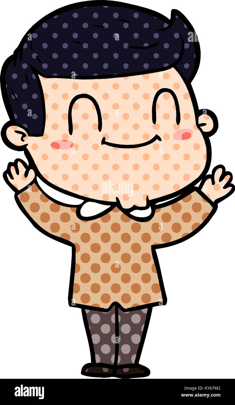 cartoon friendly man Stock Vector Image & Art - Alamy