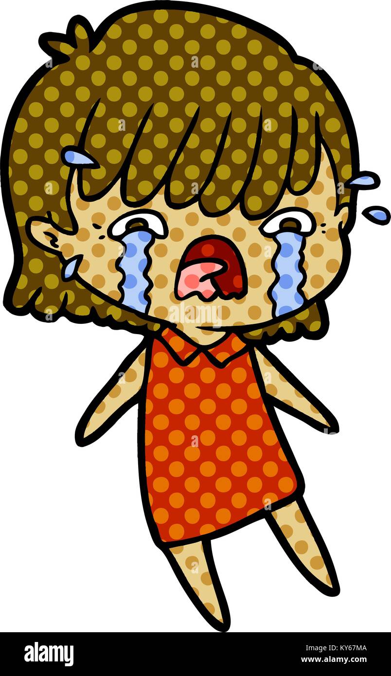 cartoon girl crying Stock Vector Image & Art - Alamy