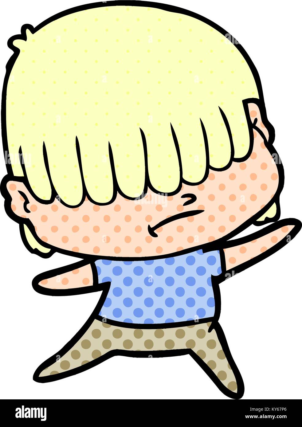 cartoon boy with untidy hair Stock Vector Image & Art - Alamy