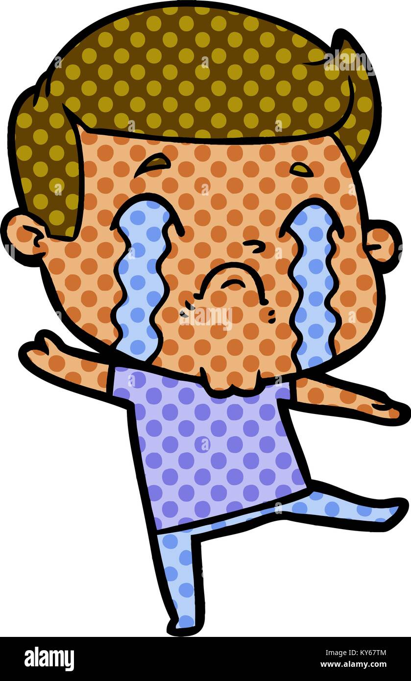 cartoon man crying Stock Vector Image & Art - Alamy