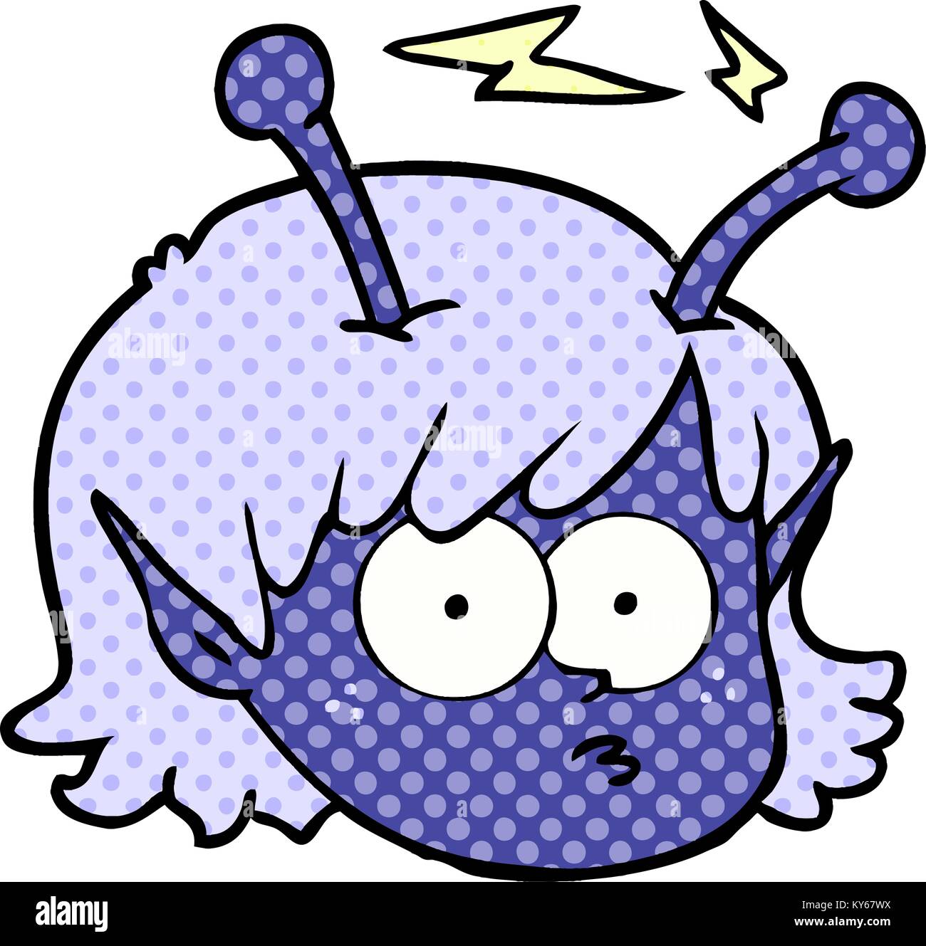 cartoon telepathic alien space girl face Stock Vector Image & Art - Alamy