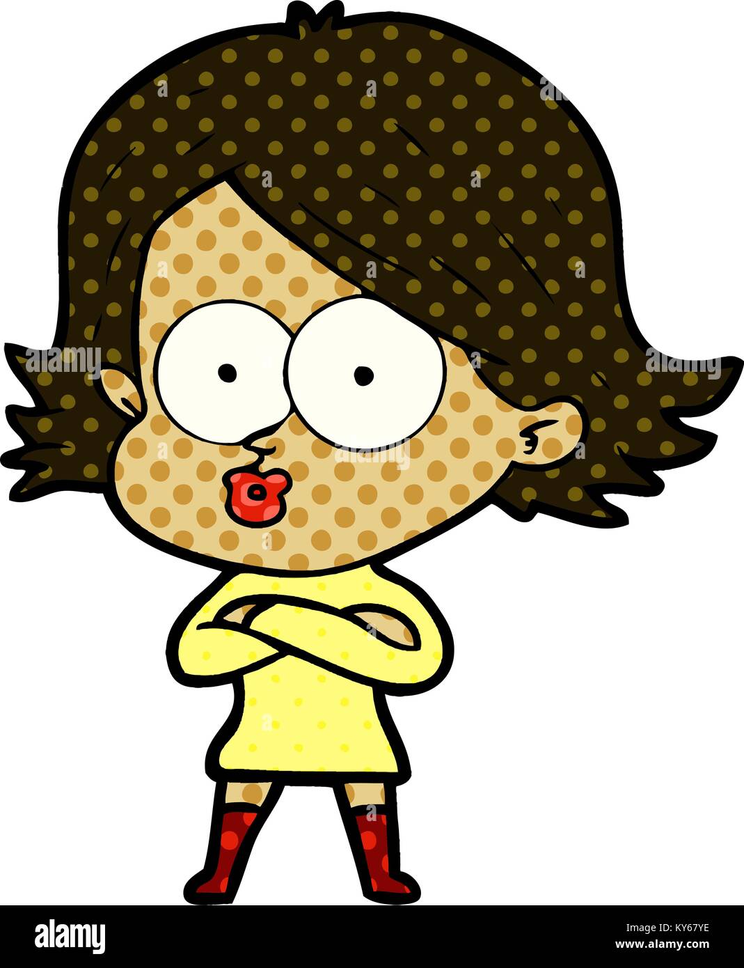 cartoon girl pouting Stock Vector Image & Art - Alamy