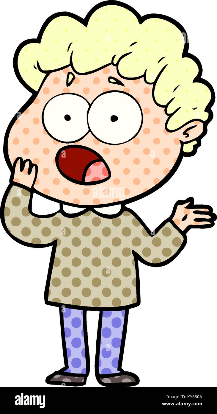cartoon man gasping in surprise Stock Vector Image & Art - Alamy