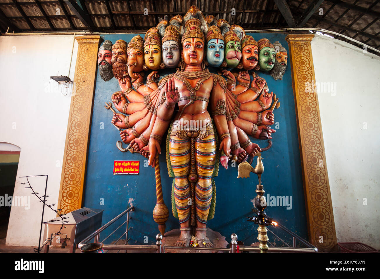 CHILAW, SRI LANKA - FEBRUARY 09, 2017: Munneswaram temple is an ...