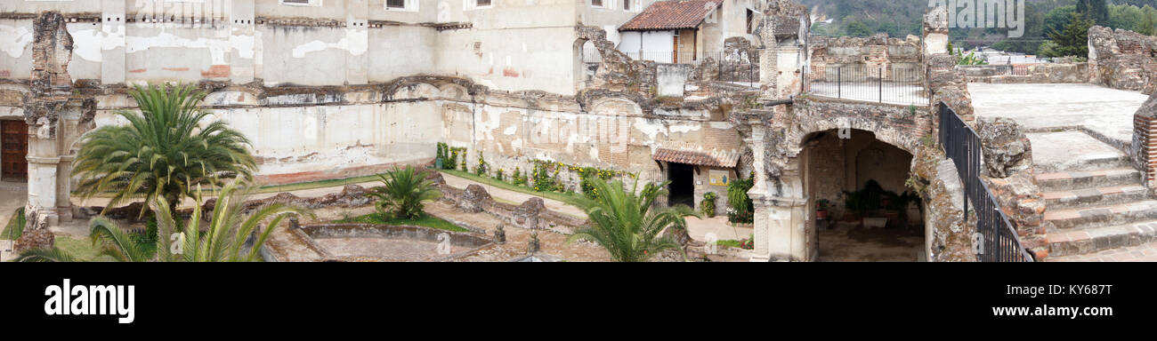Inner yard of convent San Fransisco in Antigua Guatemala Stock Photo ...
