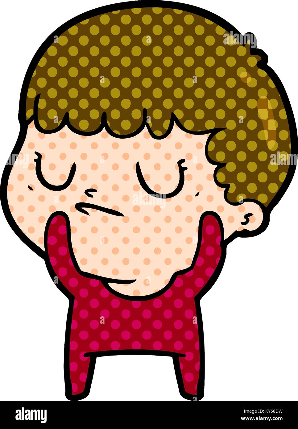 cartoon grumpy boy Stock Vector Image & Art - Alamy