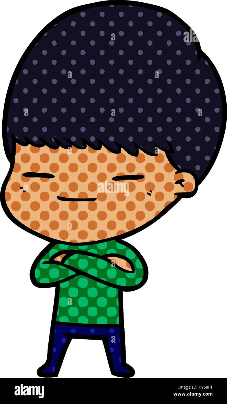 cartoon smug boy Stock Vector Image & Art - Alamy