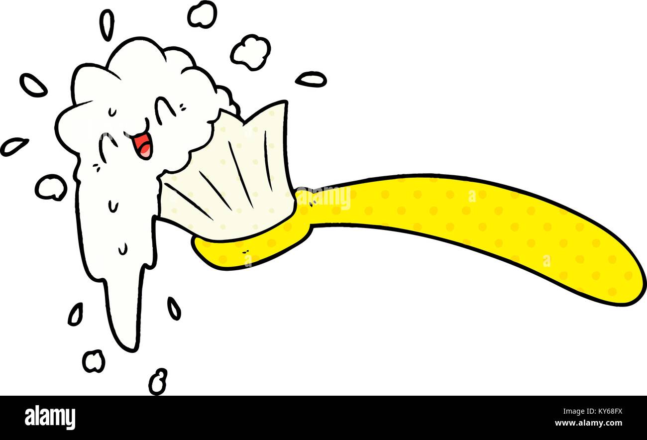 cartoon toothbrush and toothpaste Stock Vector Image & Art - Alamy