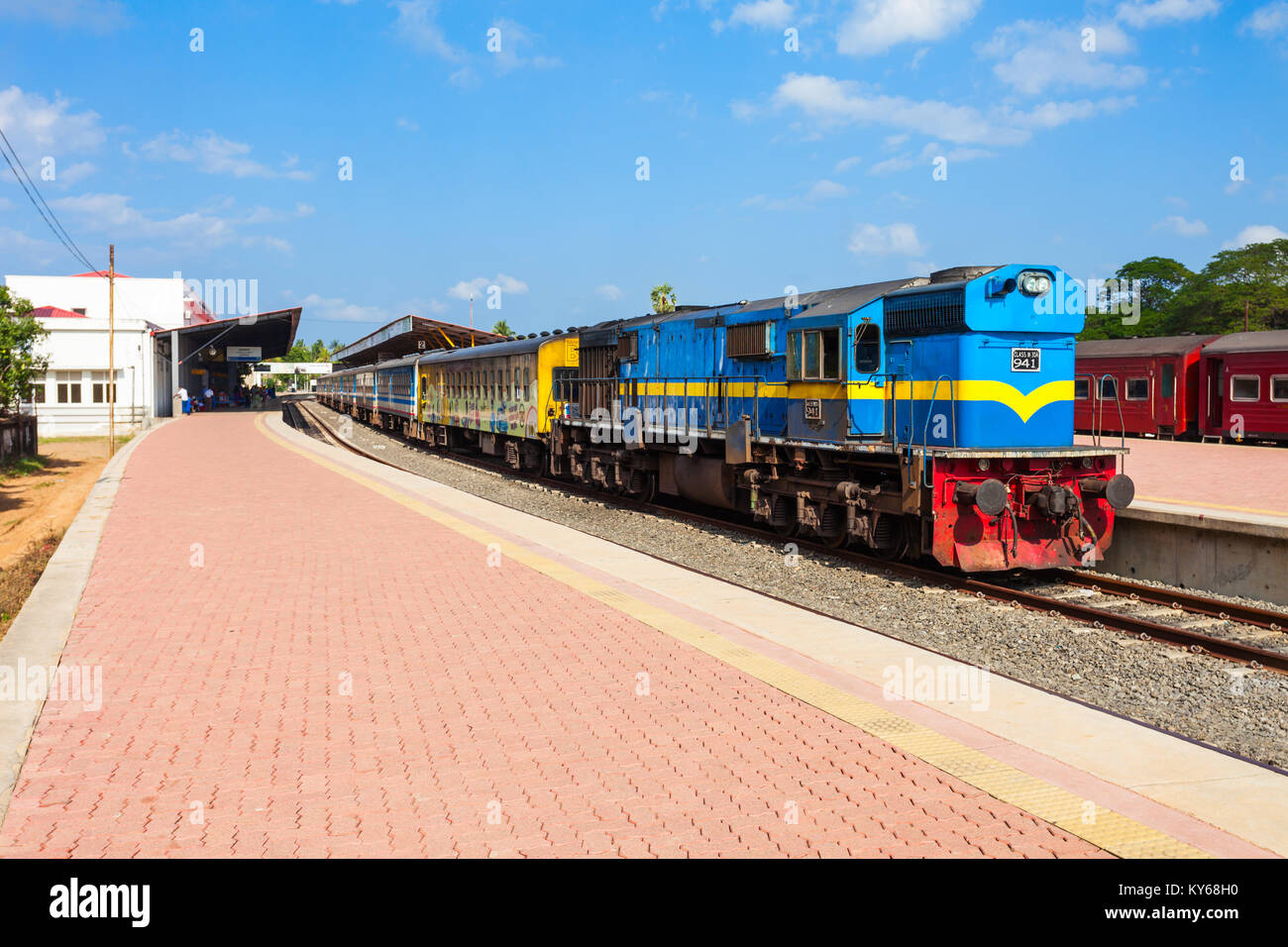 JAFFNA, SRI LANKA - FEBRUARY 13, 2017: Jaffna railway station is a ...