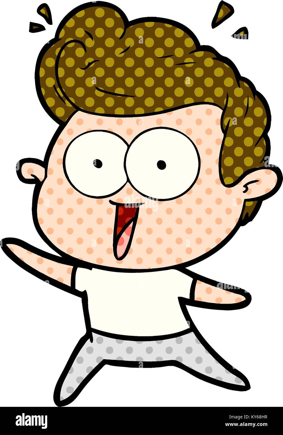 cartoon excited man Stock Vector Image & Art - Alamy