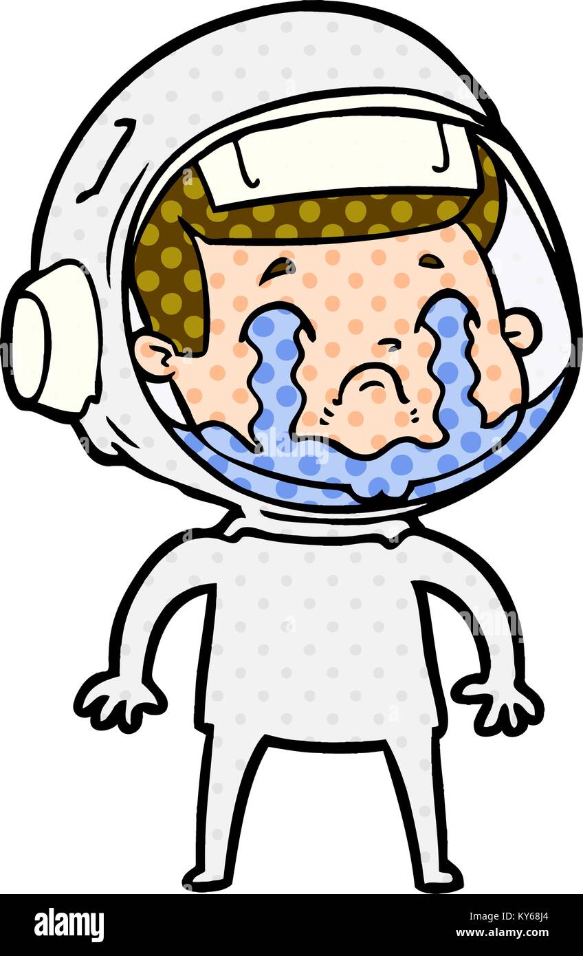 cartoon crying astronaut Stock Vector Image & Art - Alamy