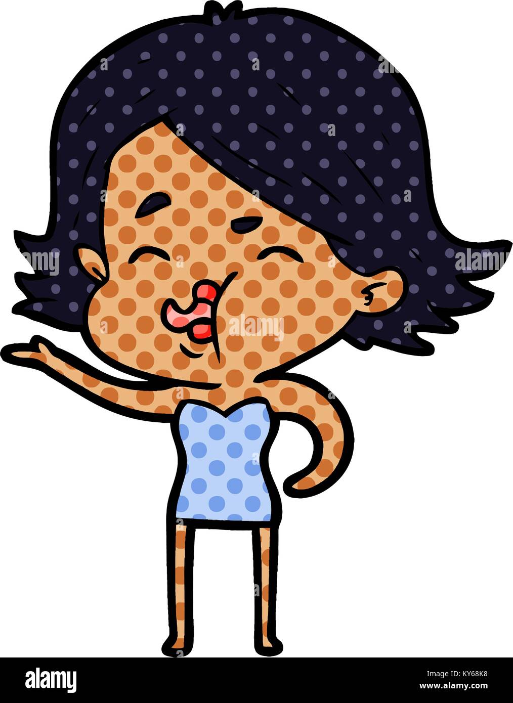 cartoon girl pulling face Stock Vector Image & Art - Alamy