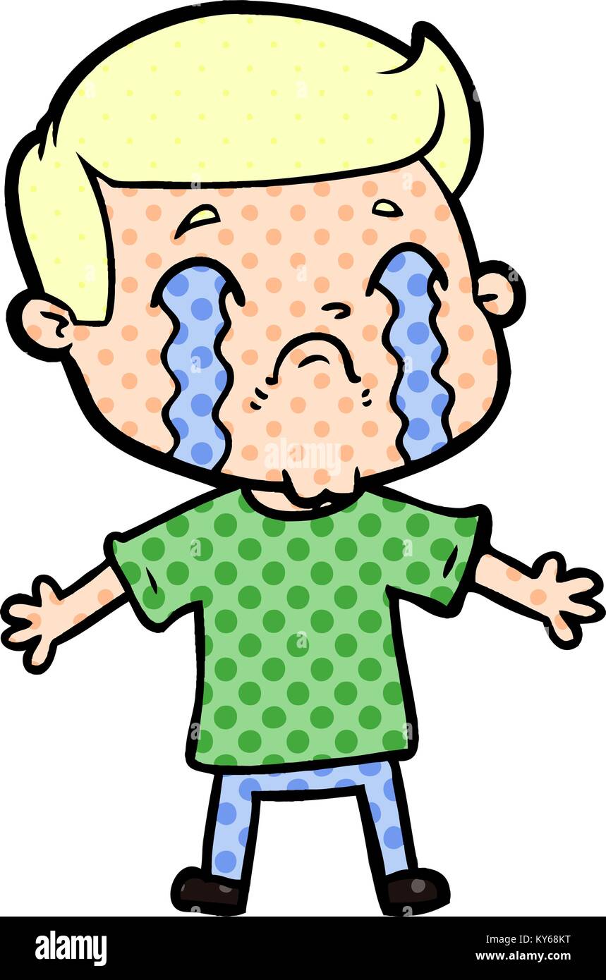 cartoon man crying Stock Vector Image & Art - Alamy