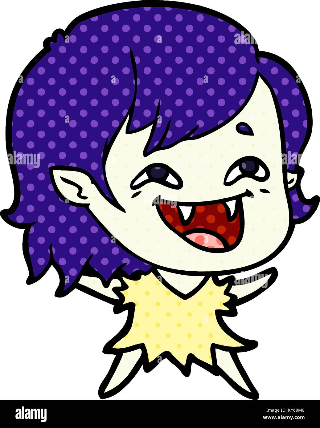 cartoon laughing vampire girl Stock Vector Image & Art - Alamy